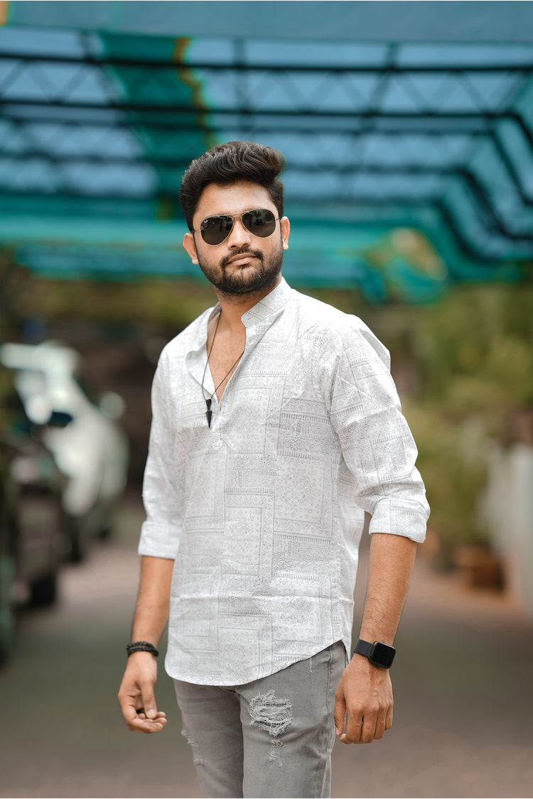 Buy Designer Short Kurta for Men Online designed by Bvs Ganesh – Tones ...